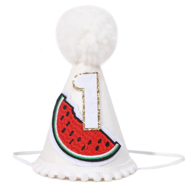 商品名:  PATRDIO Watermelon 1st Birthday Hat-Sweet Birthday Party Decorations,One In A Melon Birthday Party Crown, (big)ブラン...
