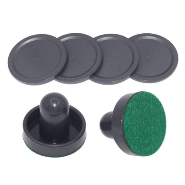 商品名:  Air Hockey Pucks Air Hockey Replacement Set Ice Hockey Pushers Pucks Paddles Table Family Game Black Air Hockey Re...