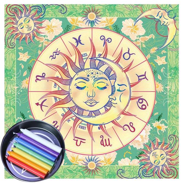 商品名:  Yjcnelcr Square Divinations Mat Altar Tablecloth Board Game Card Pad Table Cloth Metaphysical Board Game Mat Board...