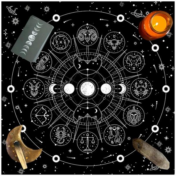 商品名:  Yjcnelcr Tarots Tablecloth Divinations Table Cover Oracles Board Game Mat Square Pendulums Altar Table Cloth Board...