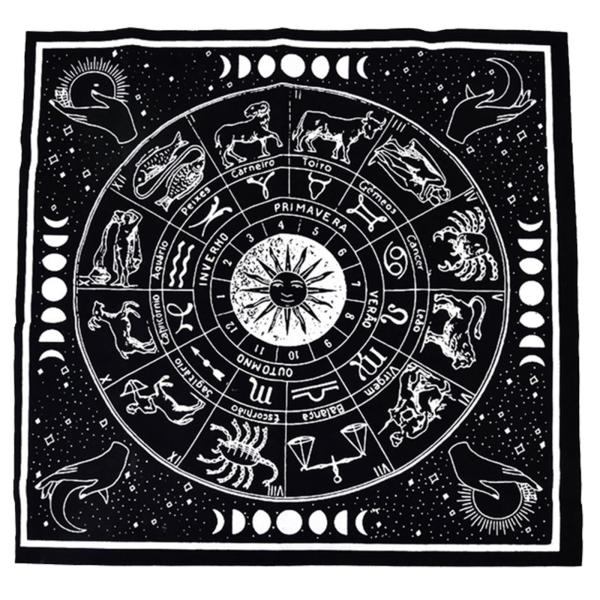 商品名:  23x23In Flannel Tarot Tablecloth Rune Divination Altar Tarot Table Cover For Magician Daily Board Game Cards Pad T...