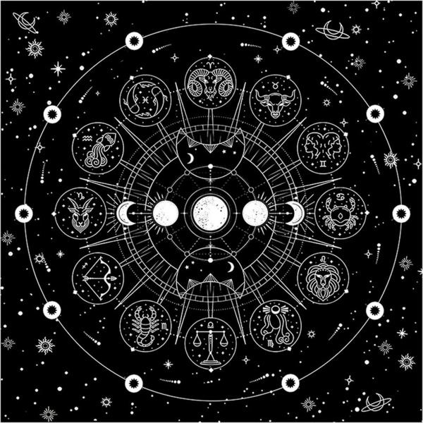 商品名:  Tqyijhy Tarots Tablecloth Divinations Table Cover Oracles Board Game Mat Square Pendulums Altar Table Cloth Board ...