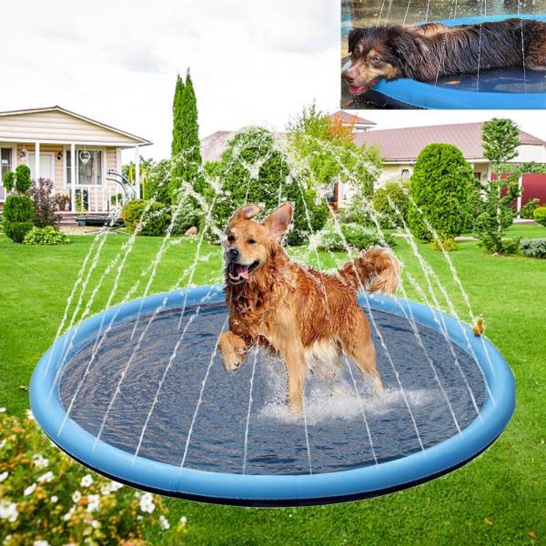 商品名:  Fidofaves Splash Pad, Fido Splash Pool, Splash Pad for Dogs, Pet Pools for Small Extra Large Dogs Cat, Thickened S...