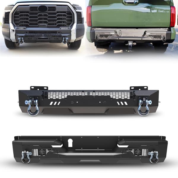 商品名:  Hawkley 22-24 Tundra Stubby Front and Rear Bumper Combo for Toyota Tundra 2022 2023 2024 Truck Pickup, Bumper Equi...