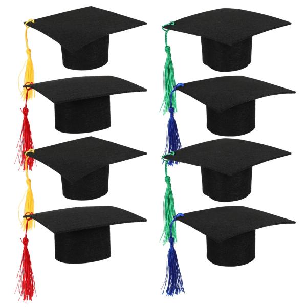 商品名:  LOGOFUN 8pcs Mini Graduation Cap Bottle Topper Graduation Candy Jar Caps with Tassels Small Grad Hat for 2024 Grad...