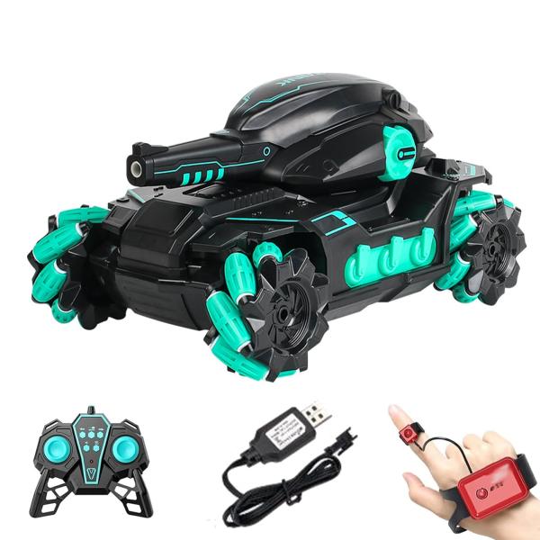 商品名:  Gesture Controlled Simulation Tank Toy, Tank Fight 2.4 GHZ RC Tank Car, 360°Rotating 4WD RC Tank Car Toy, Toy Tank...