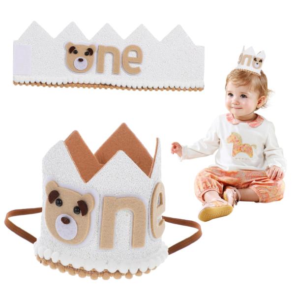 商品名:  Ciieeo Birthday Hat 1st Birthday Decoration One Year Old Birthday Decoration Party Hat 1st Birthday Crown One Birt...