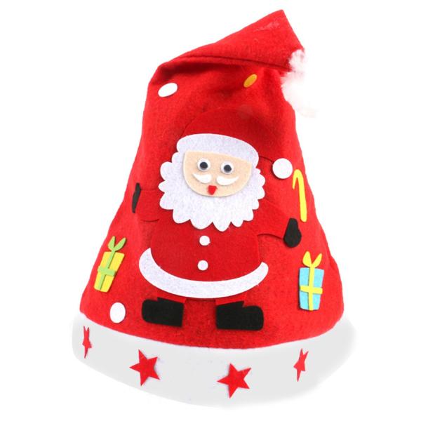 商品名:  MerryChristmas Santa Hat Craft Toy Party Hat Making Kits For Festival Family Gathering Props Red Santa Hat Holiday...