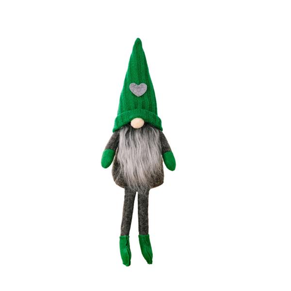 商品名:  Christmas Green Knitted Hat Gnome Decorative Heart Hangable Leg for Home New Year Birthday Party Decor Swedish Tab...