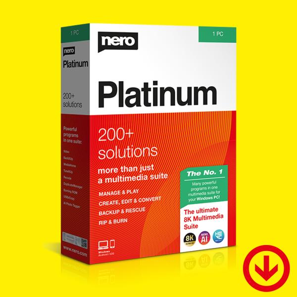 本製品は最新版「Nero Platinum Suite（Nero Platinum 365）年間ライセンス」のダウンロード版となります。１ライセンスに付き、１台のPCで1年間の利用が可能です。日本語版の製品となります。＜プロダクトキーの認証...