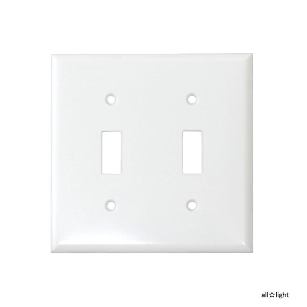 メーカー：COOPER Wiring Devices / クーパー ワイリング デバイス　　 シリーズ名： アメリカンスイッチ（トグルスイッチ）プレート　　　サイズ：W115×H114（mm）色：ホワイト素材：耐熱プラスチック※商品に細かい...