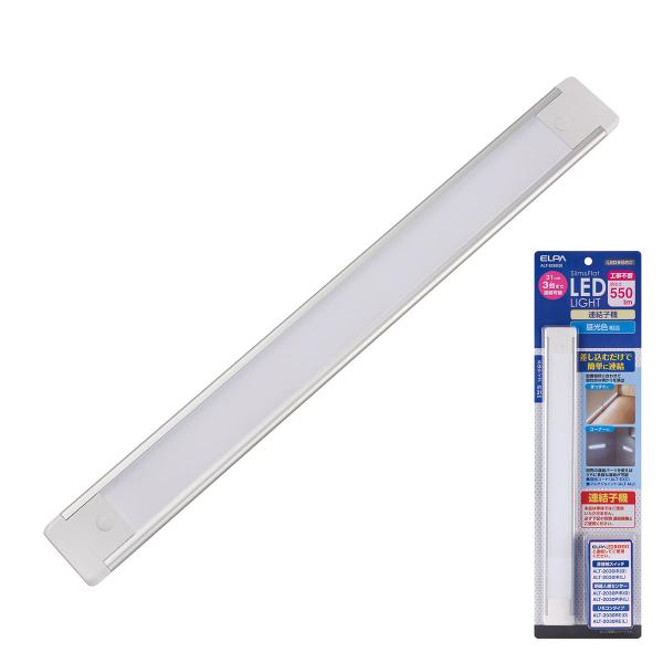 メーカー： ELPA / エルパ 朝日電器株式会社　シリーズ名：LED多目的灯　Slim＆Flat LED LIGHT■光源：LED(昼光色相当約6400K)■定格消費電力： （連結時）約6.7W■全光束：550lm■Ra：80■使用温度範...