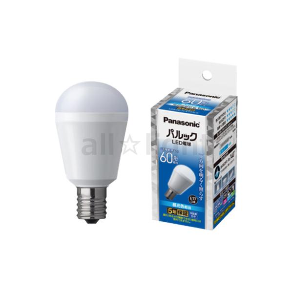 メーカー： Panasonic /パナソニック　シリーズ名： パルックLED電球 小形電球タイプ 下方向を照らすタイプ      定格消費電力：6.9W （ 6.9ワット ）光の広がり約140度100V用50/60Hz共用質量：68g断熱材...
