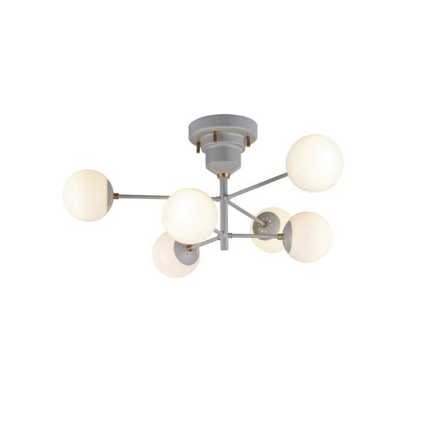 メーカー： 株式会社インターフォルムシリーズ名：Poutala ポウタラサイズ W67.5×D63.5×H33cmセード: φ11cmシーリングカップ: φ16.5cm重量 3.6kg素材 ガラス、スチール、アルミ、真鍮点灯 壁スイッチ(点...