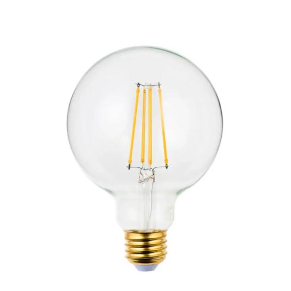 メーカー： スワン電器 / SWAN シリーズ名：LED SWAN BULB　BALL　G95 シリーズサイズ：φ95XH140mmカラー：クリア重量：0.06kg素材：ガラス・スチール機能：調光対応口金：E26 消費電力（最大）：4W器具...