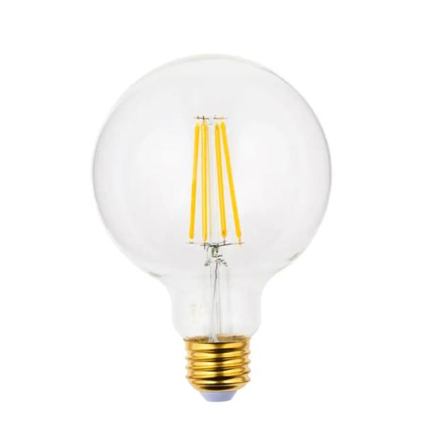 メーカー： スワン電器 / SWAN シリーズ名：LED SWAN BULB　BALL　G95 シリーズサイズ：φ95XH140mmカラー：クリア 重量：0.06kg素材：ガラス・スチール機能：調光対応口金：E26 消費電力（最大）：6.5...