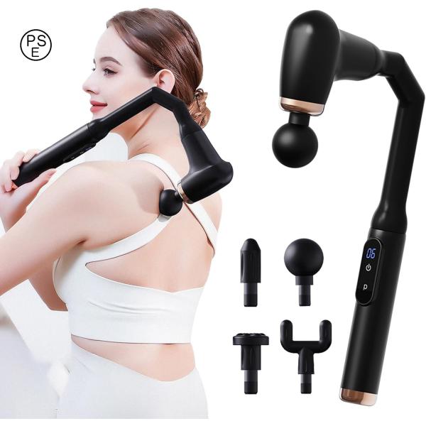 【全方位の筋肉リラックス】：人体工学に基づく長柄デザインで、手が届きにくい背中や腰でもしっかりとトレーニングができます。4種類のアタッチメントが付属しており、全身のセルフケアを簡単に実施できます。球形（太もも、背中、臀部などの大きな筋肉に適...