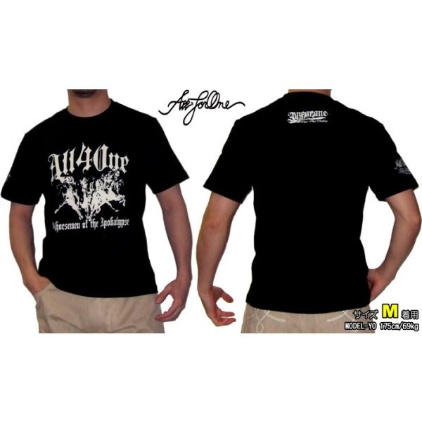 【オールフォーワン】 4 HORSEMEN Tシャツ聖書にあらわれるカオス四騎士の神（4）が世界（ONE）を支配すると言う神の創る世界を描いた作品アポカリプスは聖書における黙示録のこと(ギリシャ語で『真実の啓示』)ヨハネの黙示録の四騎士は、...