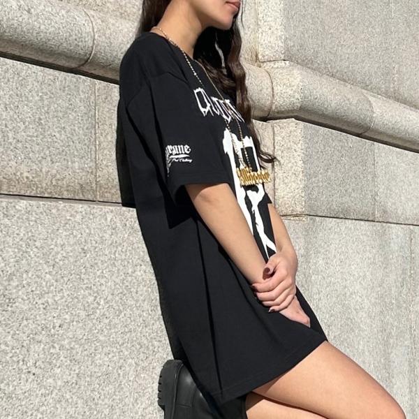 「AFO」ストリート テイスト スポーツ ティーシャツデビルナンバー666「18」書道タグ プリント【サイズ】着丈/身幅/袖丈（cm）XS:57/42/15S:63/47/18M:68/52/22L:72/55/22XL:75/60/232...