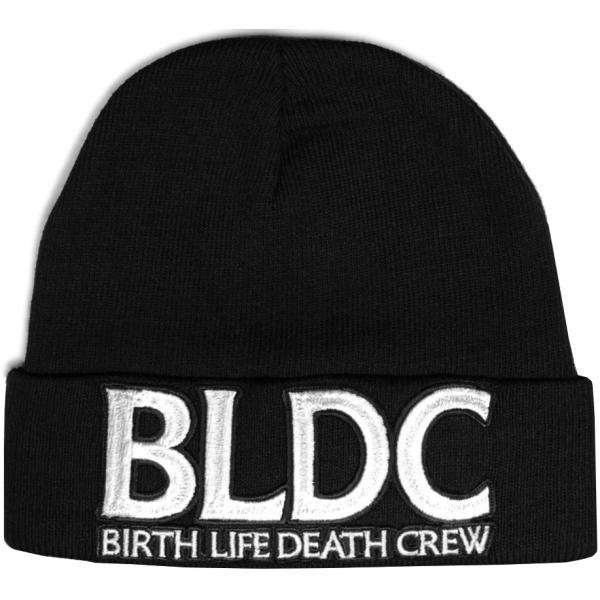 シンプル仕上げの BLDC ニットキャップ【素材】アクリル 100％【サイズ】フリー（56〜63.5cm）BLDC（BIRTH LIFE DEATH CREW） ＨＣバンド「DYINGRACE」ダイングレース メンバーからなるHIPHOP（...