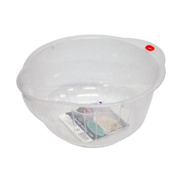 「商品情報」●お米とぎに便利な水きり付き ●野菜や果物を洗うのにも便利 ●底面と側面のでっぱりでお米をとぎやすい！ ●便利な目盛り付き「主な仕様」サイズ:幅25.2×奥行28×高さ13cm重量:0.16kg素材:ポリプロピレン原産国:日本耐...