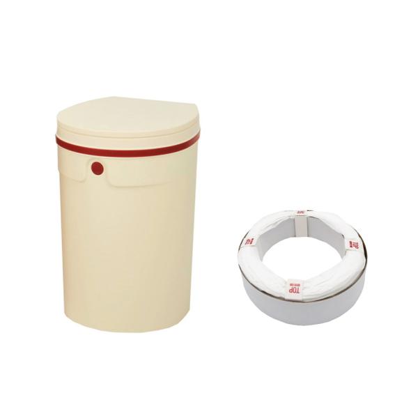 【発売日：2023年02月07日】使用済みおむつのニオイ漏れを防ぐ専用ゴミ箱。専用のカセット式ゴミ袋が一個付属しています。（ゴミ箱本体の容量目安：新生児用おむつ最大16個）・ゴミを押し込むだけでいやなニオイを漏らさないリムーヴシャッター・ニ...