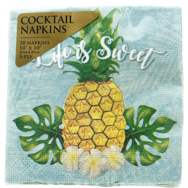 BBQやパーティをハワイアンに演出します！現地ハワイでもよくつかわれていてロコ気分をあじわえちゃいます。コースター替わりにも使えますよ。【メール便対応商品です！最大で4個までOK！】【材質】紙【サイズ】約　25ｃｍの正方形　20枚入りハワイ...