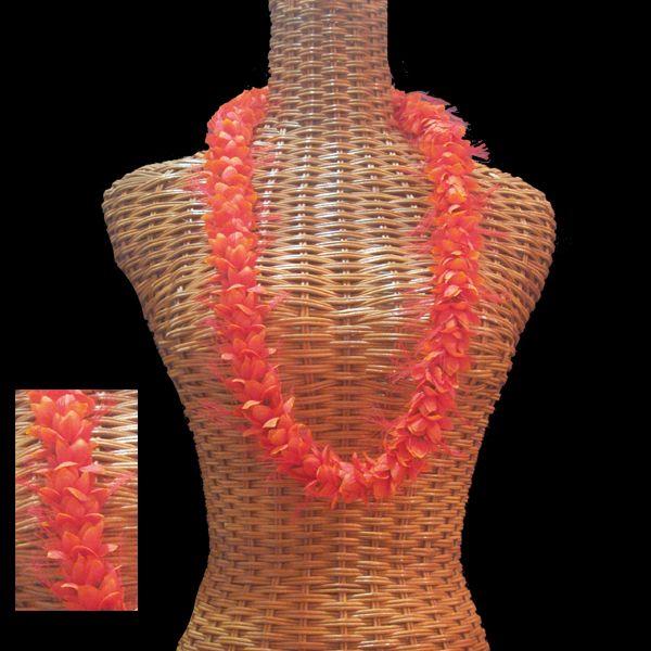 オハイアリイのフサフサした上品なレイでオレンジの色合いが合わせやすく、綺麗な雰囲気にさせてくれます！写真以外にも色があります。（他の色をお探しの場合はお問い合わせ下さい。）こちらはロングレイもあります。同じパターンでヘッドバンドも用意ができ...