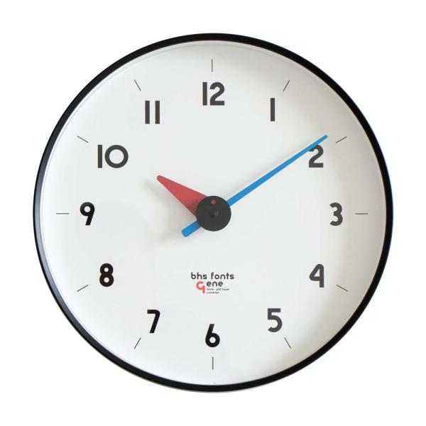 バウハウスの代表的なフォントデザイン、ユニバーサルアルファベットの遺伝子をもつフォントを採用した壁掛け時計です。シンプルながらも洗練されたデザインで、空間をスタイリッシュに演出します。シンプルなデザインでお部屋を選びません。素材：　ガラス、...