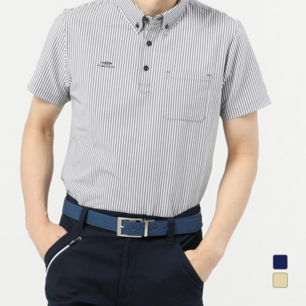 ◇ストライプサッカー生地を使用したボタンダウンシャツ ◇ストレッチ性に優れスウィング時のストレスを感じにくい ◇吸水速乾、UVカット機能付き ■カラー： ベージュ ブルー ネイビー ホワイト オレンジ グレー ブラック ■素材：ポリエステル...