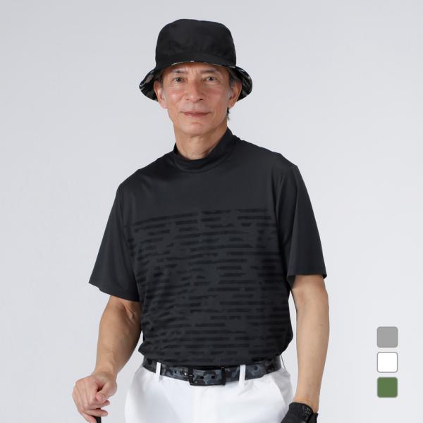 ◇-5度以上の涼感性で暑い夏を快適に！iCOOLハーフZIPシャツ・オリジナルの迷彩柄をアレンジ。夏らしいパネルボーダー柄に仕上げました。 ◇首周りの日焼け対策に最適なモックネック仕様。涼感＋接触冷感＋遮熱の機能で-5度(当社従来品比)実現...