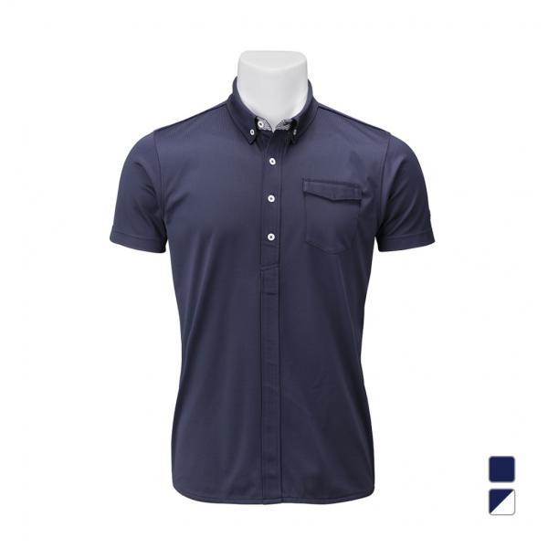 ◇台衿の配色などディテールにもこだわったカジュアルにも着られるボタンダウンシャツ。 ◇吸水速乾・UV・ストレッチ ■カラー： ネイビー ネイビー×ホワイト ■素材：ポリエステル100％ ■ネックタイプ：その他 ■タイプ：被り ■生産国：中国...