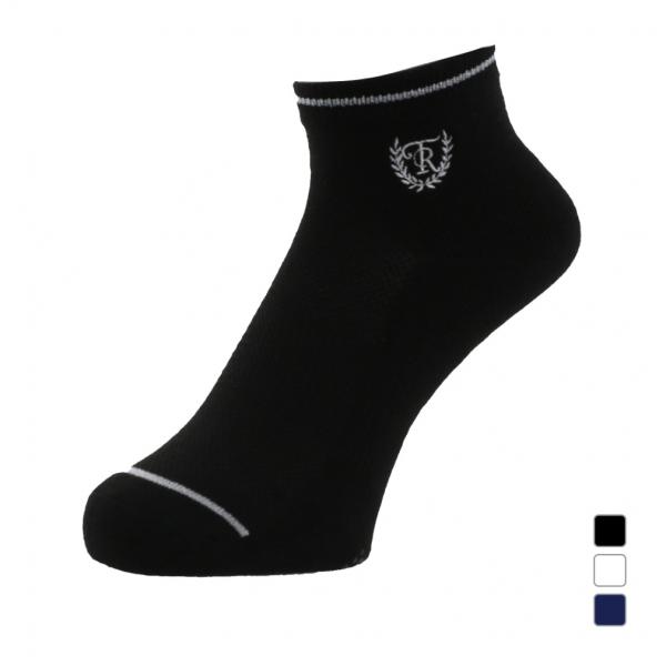 ◇ラメ入り配色ラインがアクセントのアンクル丈ソックス。 ◇機能：吸水速乾、抗菌防臭、底パイル、滑り止め再生素材使用。 ■カラー： ネイビー ホワイト ブラック ■素材：ポリエステル 綿 その他 ■生産国：中国 ■2025春夏モデル アルペン...