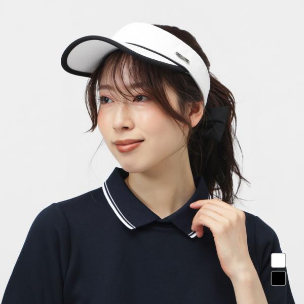 ◇ヘアスタイルのアレンジが可能なサンバイザータイプ。 ◇配色テープがスタイリッシュで、後ろのリボンが可愛いサンバイザー。 ◇マジックテープでサイズ調整が可能。 ■カラー： ホワイト ブラック ■素材：本体/ポリエステル100％ ■サイズ： ...