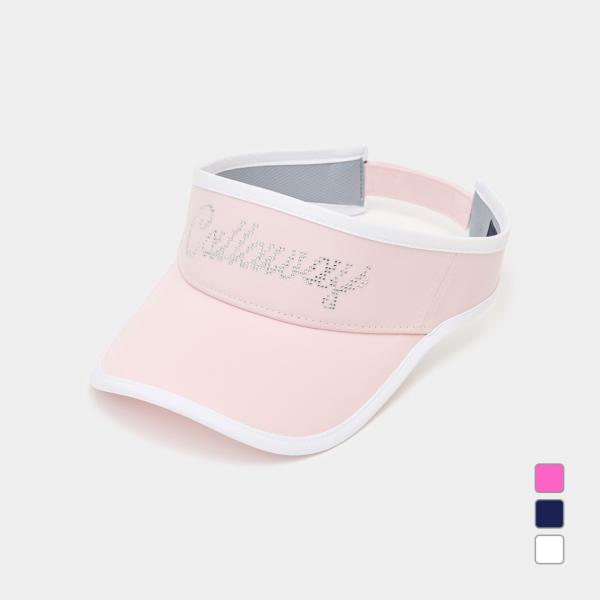 ◇ロゴのラインストーンが華やかな印象のバイザー。アパレルと連動したロゴを配置しているので、トータルコーディネートもおすすめ。 ■カラー(メーカー表記)： ネイビー(ネイビー) ピンク(ピンク) ホワイト(ホワイト) ■素材：ポリエステル10...