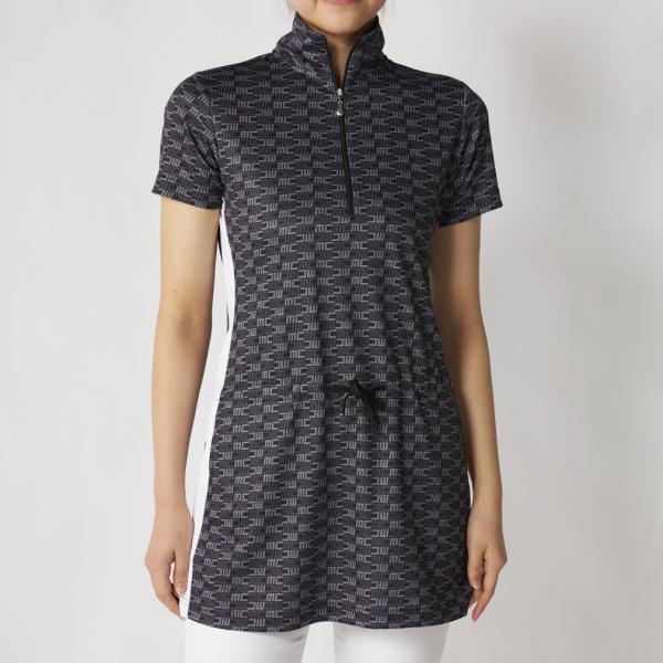 ◇汗を素早く吸収・蒸発させて涼しく感じるUV カット機能付きの快適素材を使用しています。ハーフジップ仕様で温度調節もしやすく、プレー中の快適さを追求しました。ウエストのドロストでシルエット調整ができます。 ■カラー(メーカー表記)：ブラック...