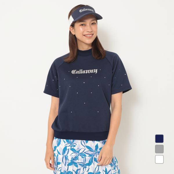 ◇厚すぎない裏毛素材で夏から秋の端境期に重宝する半袖スウェットプルオーバーの提案。胸元から下にラインストーンをちりばめ、レトロな雰囲気のCallawayロゴをフロントに刺繍し、付加価値を高めました。 ■カラー(メーカー表記)： ネイビー(ネ...