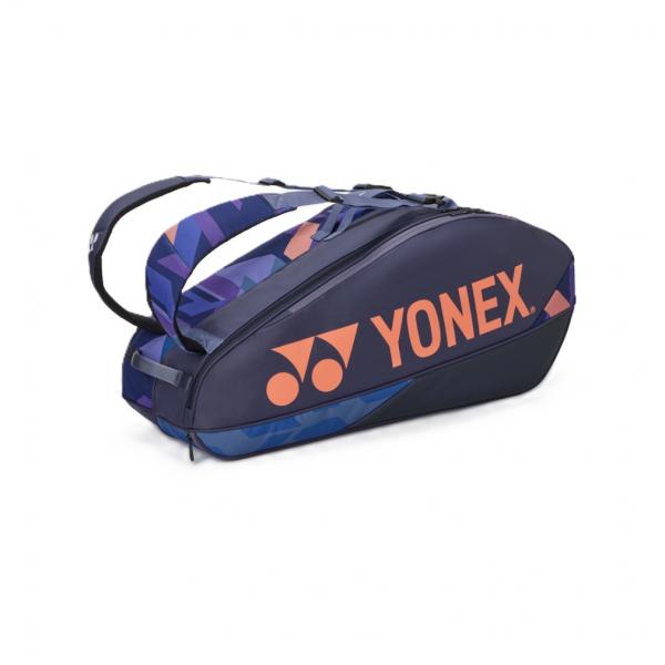 ◇PROシリーズBAG テニスラケット6本収納可能◇正面ポケット 、小物ポケット、底面ポケット、貴重品ポケット(内部起毛素材)、シューズポケット、回転バックル、YKKファスナー■カラー(メーカー表記):バイオレット(472:ミッドナイトネイ...