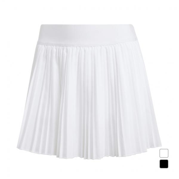 ◇涼しくドライなはき心地が続くクライマクール採用の、ミッドライズのテニススカート。◇アディダスのクラブテニススカートで、プレーに少しだけスタイルをプラスしよう。視線を捉えるプリッセプリーツの上は伸縮性のある幅広のウエストに仕立てられており、...
