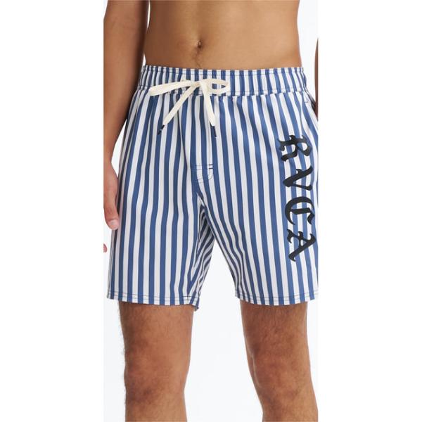 ◇RVCA ロゴ ボードショーツ◇左サイドにオールドイングリッシュのRVCAロゴをプリントしたボードショーツ。ソリッドカラーに加え、ストライプ柄をラインナップ。速乾性に優れた4WAYストレッチ素材を使用し、アクティブな動きにもスムーズに対応...