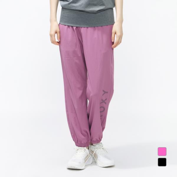 ◇DESIGN ・ストレートシルエットの裾ゴムパンツ。 ・ウエスト内紐でサイズ調節可能。 ・両サイドにポケット付き。 ・サイドにカラーリフレクターのROXYロゴ入り。 ◇STYLING ・レギュラーサイズのTEEからブラトップまで、幅広いコ...