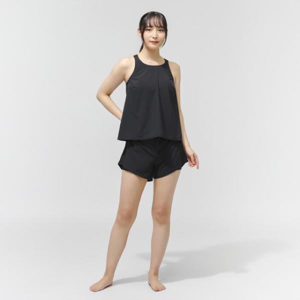 ◇トップスもボトムスも2枚仕立て。 フワッとした外側とフィットしたインナー付き、体型カバーするセパレーツタイプ。 トップスは隠したいところをフワッとカバー、体のラインが出にくいシルエット。 インナーは水中でのめくれ上がりを抑えるスナップ付き...