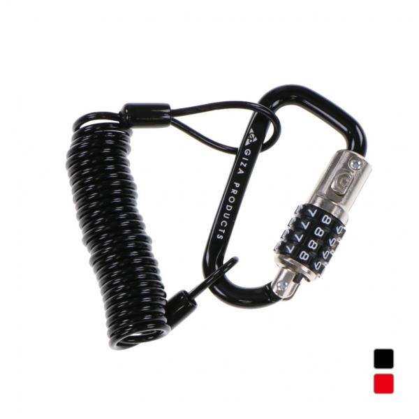 ◇お好みの4ケタ数字にセットできるカラビナ型コンビネーションロックとΦ3mm×長さ1800mmコインケーブルのセット◇軽い■カラー(メーカー表記)：ブラック(BLK：ブラック)レッド(RED：レッド)■素材：アルミ、プラスチック■重量：10...