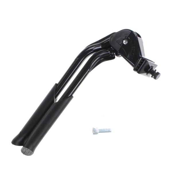 ◇安定感のある2本脚のセンタースタンド。脚部のボルト位置を変えることで20インチ〜28インチまで対応■カラー(メーカー表記)：ブラック(BLK：ブラック)■素材：アルミ合金■サイズ：地面から取付位置までの高さ/275〜330mm■重量：56...