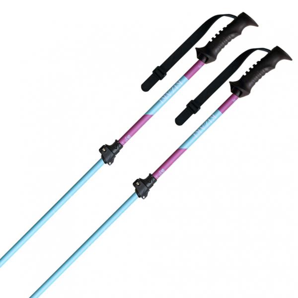 ◇SAJ公式◇軽量アルミ合金製のサイズ調整可能なスキーポール。グリップ上部に親指を載せやすい構造になっており理想のフォームが作りやすい。■カラー(メーカー表記)：ペールブルー(ミント)■レベル：初中級■タイプ：一般(オールラウンド)■素材：...