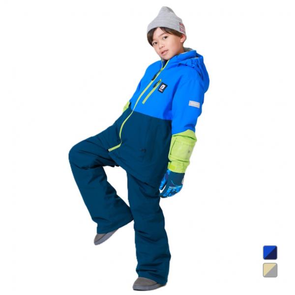 ※ブラウザやお使いのモニター環境により、掲載画像と実際の商品の色味が若干異なる場合がございます。◇アクセントカラー 高学年向け ジュニア スキースーツ 耐水10000mm サイズ調整 リサイクル素材◇高学年のお子様に特に人気の高い配色デザイ...