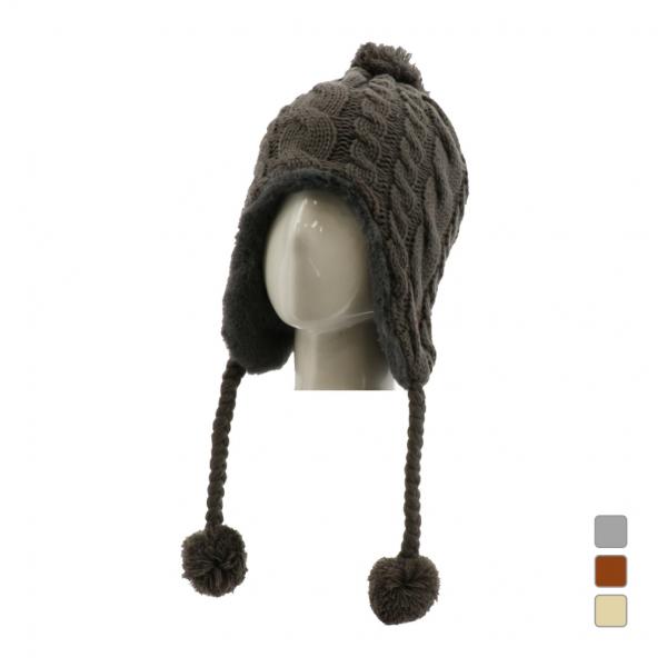 ◇ケーブル編みのボン付き、耳つきビーニーは暖かく、汎用性抜群。■カラー(メーカー表記)：ブラウン(BR)アイボリー(IV)チャコールグレー(CGR)■素材：アクリル■生産国：中国アルペン alpen スポーツデポ SPORTSDEPO スキ...