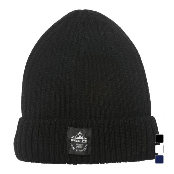 ◇ジュニアニット帽◇ウインタースタイルの定番で必須アイテム。◇シンプルな二つ折りでデイリーでも活躍します◇フリース裏地付きで暖かい。■カラー：ネイビーオフホワイトブラック■素材：本体/アクリル100％ 裏地/ポリエステル100％■サイズ：J...