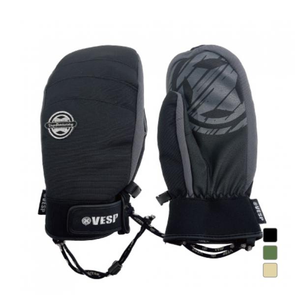 ◇VESP定番のレギュラーミトンはシンプルデザインでコーディネートし易い。中も5本指に分かれて暖かく、フィット感も抜群。■カラー(メーカー表記)：カーキ(KA)アイボリー(IV)ブラック(BK)■素材：ポリエステル■重量：200g■サイズ：...