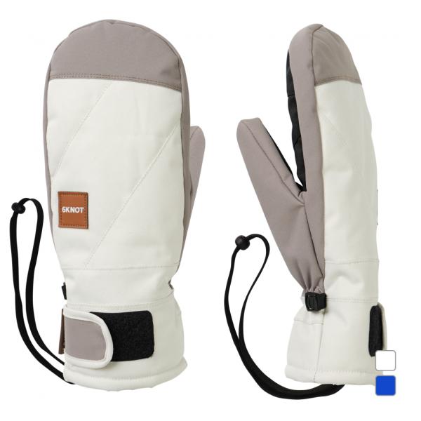 ◇斜めの切替が特徴的なデザインのミトン◇耐水圧10000mm。中綿入り。内部5本指仕様■カラー(メーカー表記)：オフホワイト(01：OFF WHITE)ブルーグレー(02：BLUE GRAY)■素材：ポリエステル100％■重量：130g■サ...